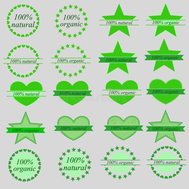 Set Of Organic And Natural Labels Stock Vector - Illustration of retro ...