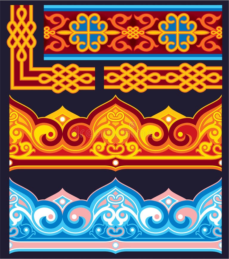 Mongolian Frame Design Stock Illustrations – 425 Mongolian Frame Design ...