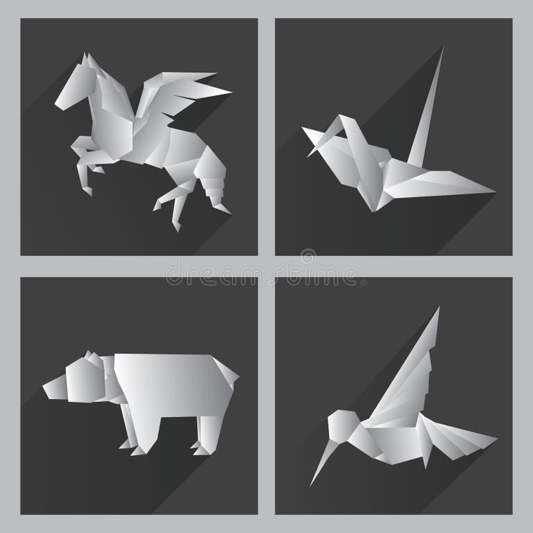 Origami Effects Stock Illustrations – 611 Origami Effects Stock ...