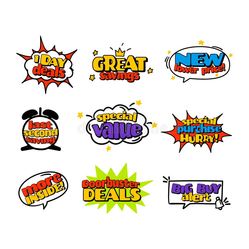 Set of Original Advertising Tags, Offer Stock Vector - Illustration of ...