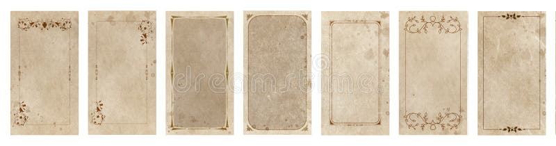 Set of Ornamental Frames for Playing Cards, Invitations, Menus... on ...