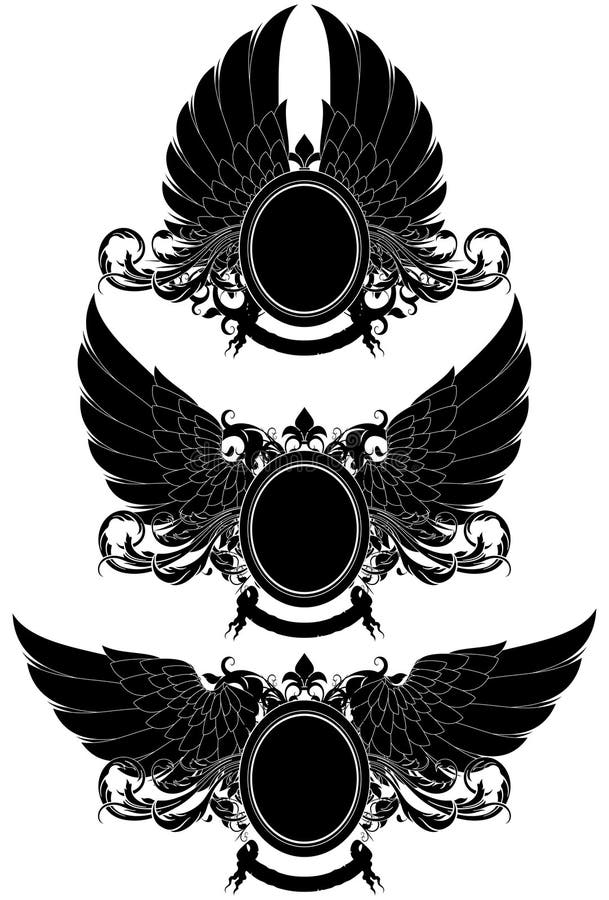 Set Of Heraldic Shields Stock Vector Illustration Of Heraldic 16030213