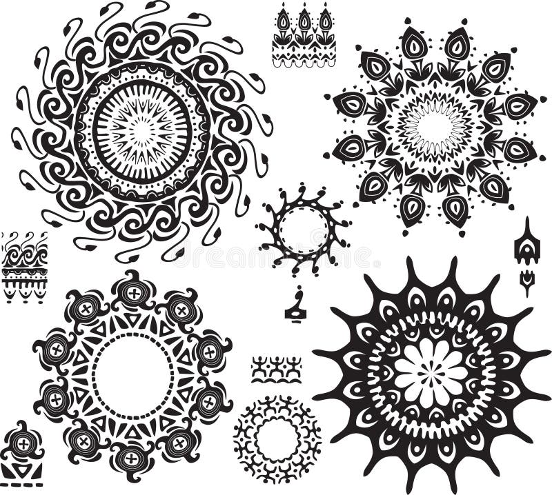 Set of ornamental pattern stock vector. Illustration of border - 24694589
