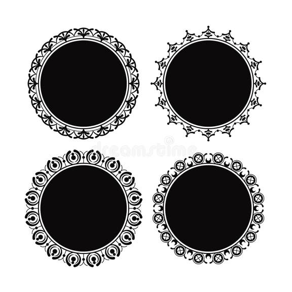 ORNATE CIRCLE FRAME VECTOR stock vector. Illustration of abstract ...