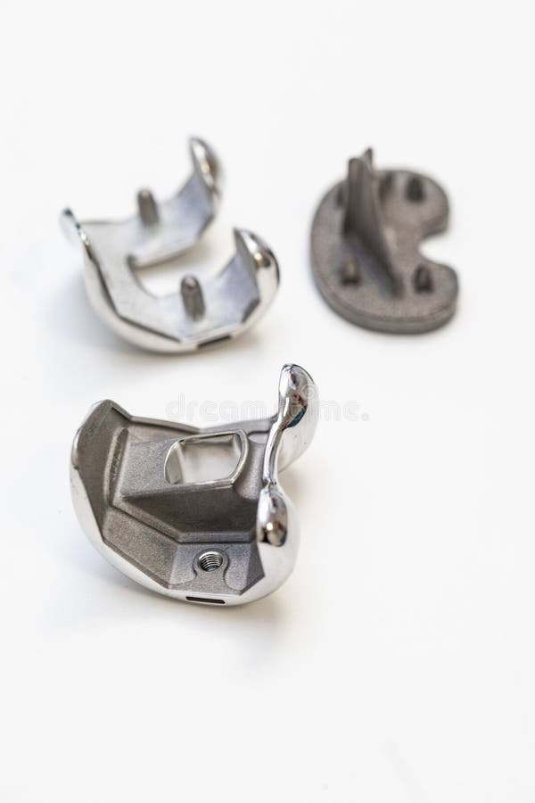 Set of Orthopedic Knee Replacement Implants on White Background Stock ...