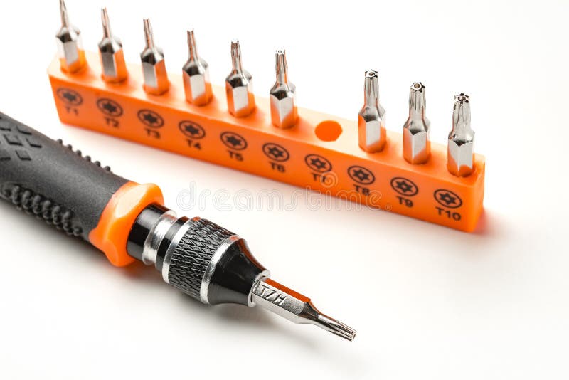 Set Torx Security Precision Screwdriver Bits Stock Photos - Free ...