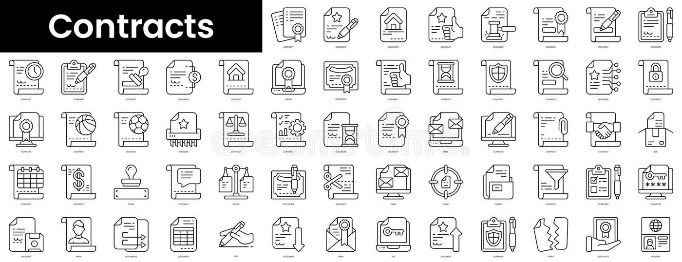 Outline Contracts Stock Illustrations – 1,004 Outline Contracts Stock ...