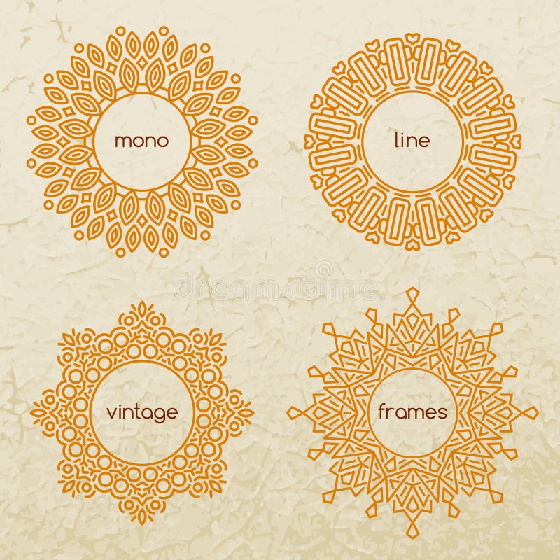 Set of Design Elements. Labels and Frames. Stock Vector - Illustration ...