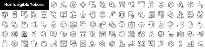 Linear Tokens Icon from Files and Folders Outline Collection. Thin Line ...