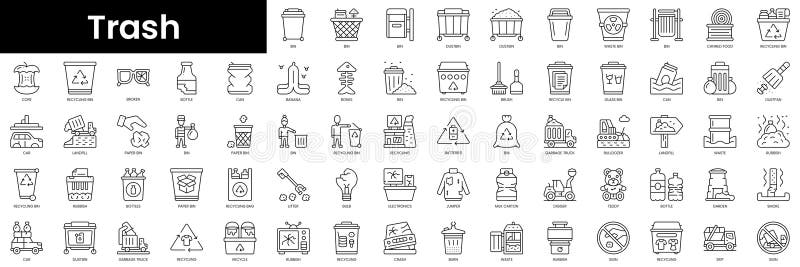Minimalist trash can logo stock illustration. Illustration of ...