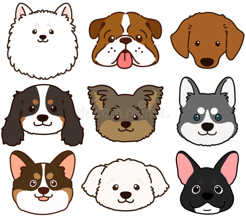 Dog Heads Stock Illustrations – 3,103 Dog Heads Stock Illustrations ...