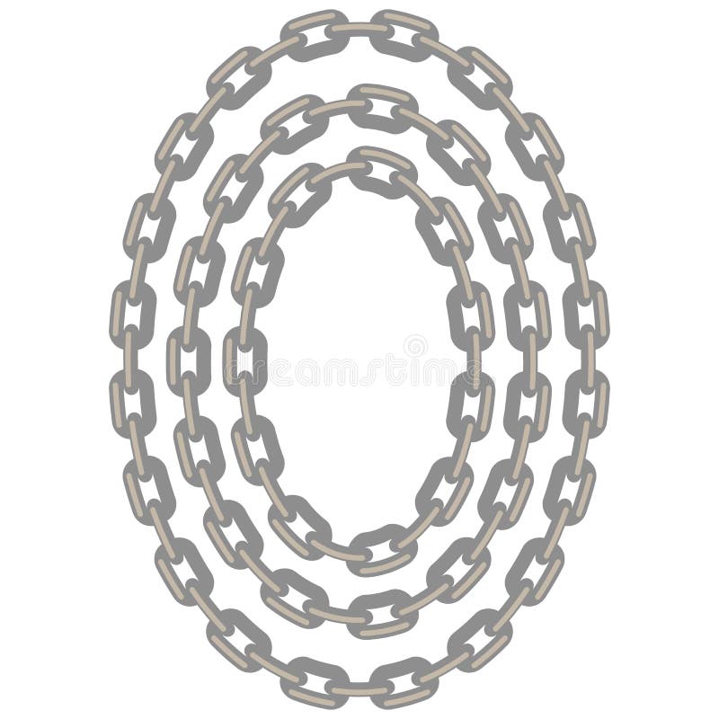 Set of Oval Chain Frames stock vector. Illustration of prison - 71372375