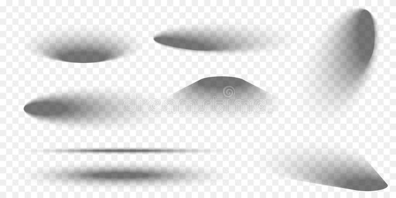 Set of Oval Packing Box Shadow Effects. Different Realistic Soft Grey ...