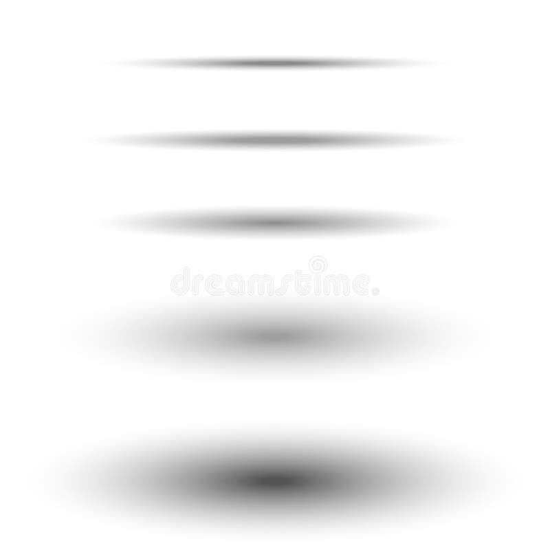 Set of Oval Shadows for Realistic Illustrations of Objects. Smooth ...