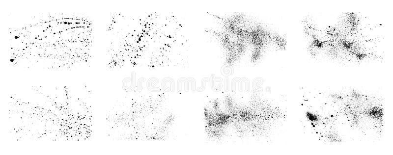 Set of Overlays Texture, Drop Ink Splashes. Vector Illustration Stock ...