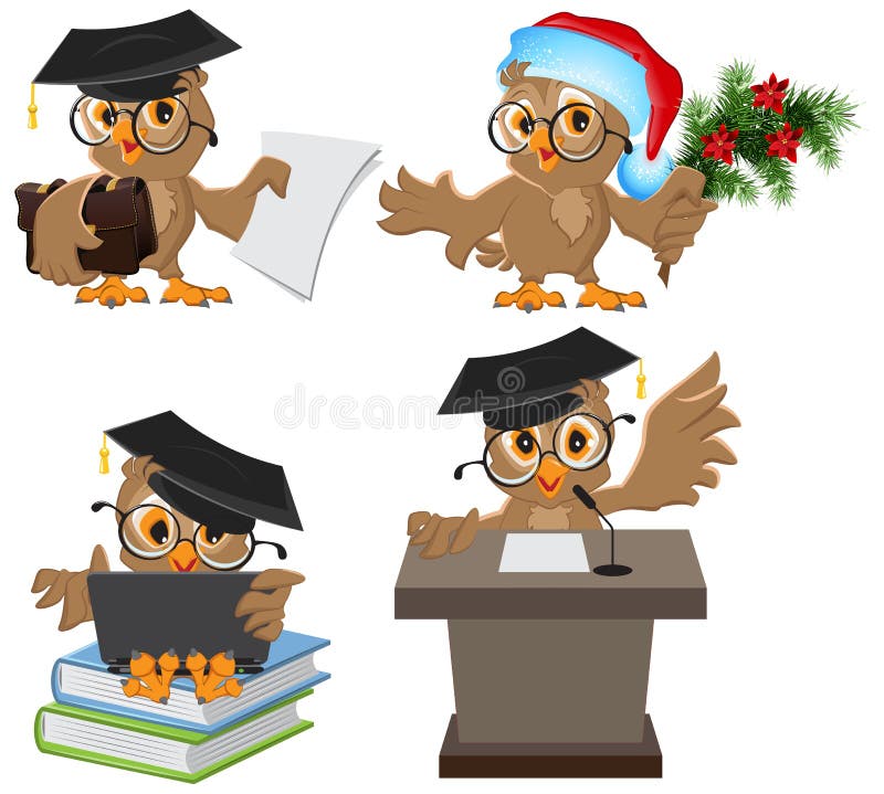 Owl Teacher Holding Pointer at Blackboard Stock Vector - Illustration ... Owl Teacher Holding Pointer at Blackboard Stock Vector - Illustration ...
