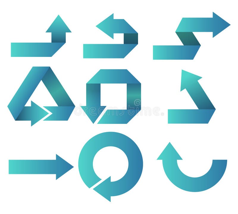 Set Pack Icon Arrow or Symbol or Button Website, Application Stock ...