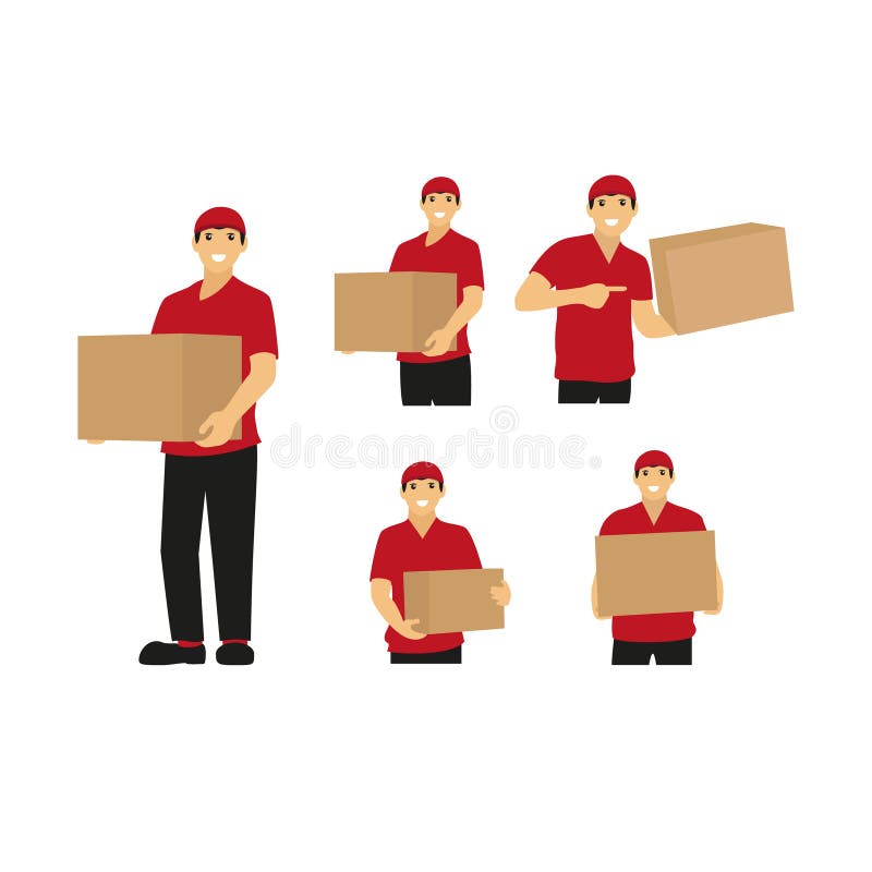 A Set of Package Introduction Vector Illustrations Stock Vector ...