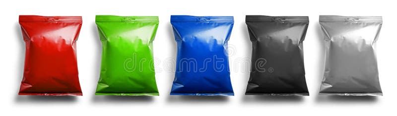 A Set of Packages in Different Colors for Your Design Stock Photo ...