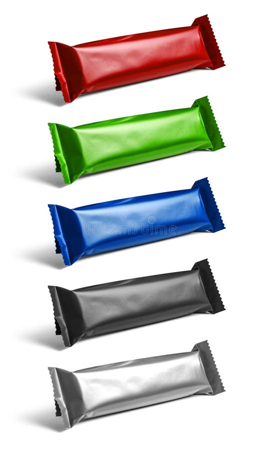 A Set of Packages in Different Colors for Your Design Stock Image ...