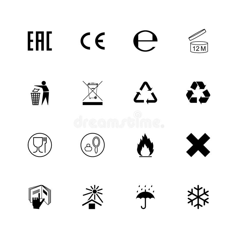 Package Symbols Set, Vector Stock Vector - Illustration of open ...