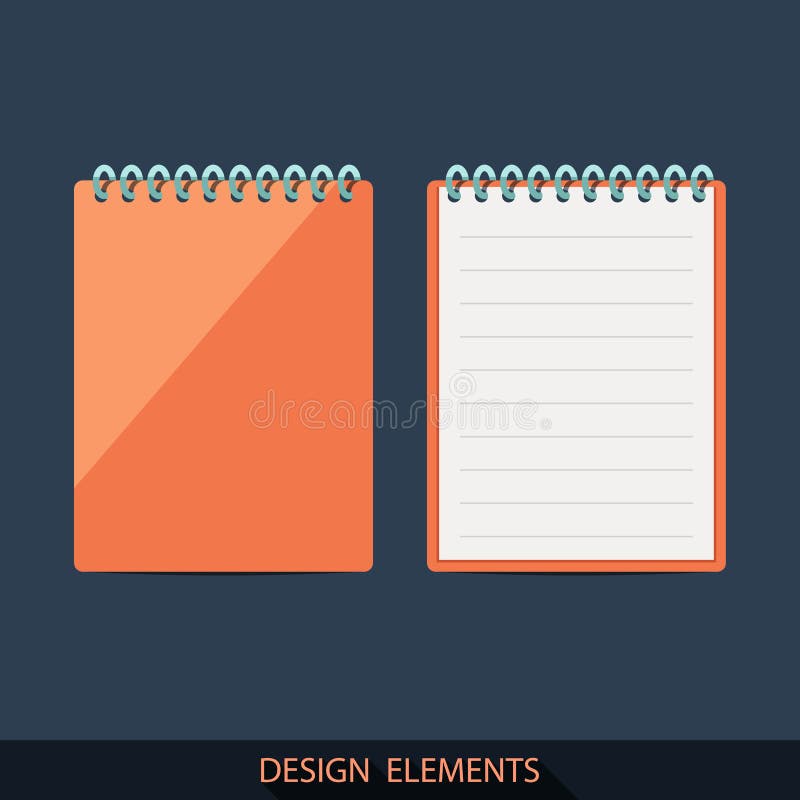 Set of Pads in a Flat Style Stock Vector - Illustration of cover, note ...