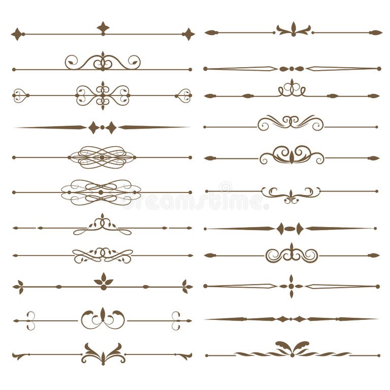 Set Page Dividers. Antique Decorative Elements Stock Vector ...