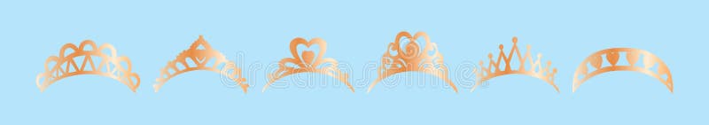Set of Pageant Cartoon Icon Design Template with Various Models. Vector ...
