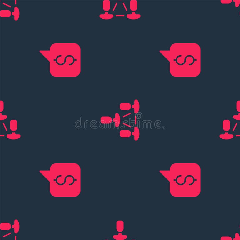 Set Paid Support and Employee Hierarchy on Seamless Pattern. Vector ...