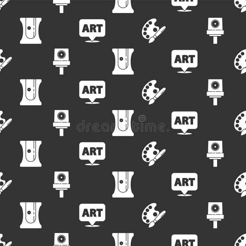 Set Paint Brush with Palette, Spray Can Nozzle Cap, Pencil Sharpener ...