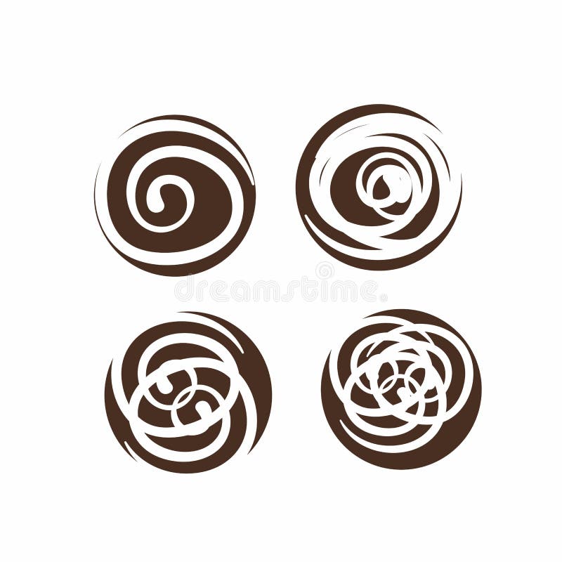 Set Paint Circle Abstract Line Logo and Icon Stock Vector ...