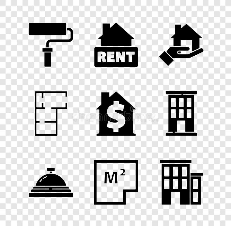 Set Paint Roller Brush, Hanging Sign with Rent, Realtor, Hotel Service ... Set Paint Roller Brush, Hanging Sign with Rent, Realtor, Hotel Service ...