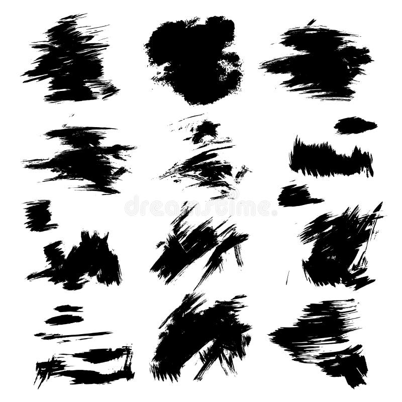 Set of Paint Stains. Paint Splash. Hand Painted Spots. Isolated Stock ...