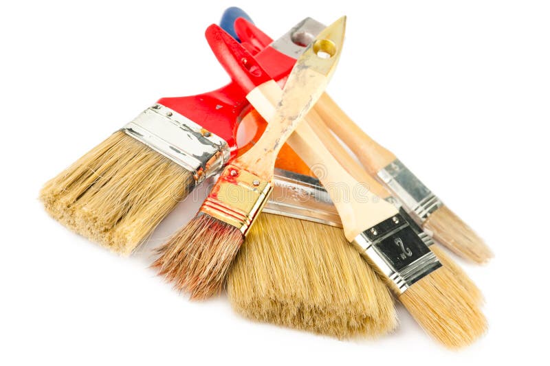 Set of Paintbrushes for Home Renovation Stock Photo - Image of ...