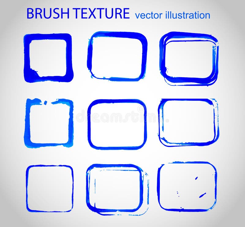 Set of painted square. stock vector. Illustration of freehand - 42334795