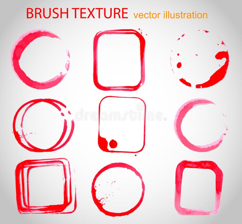 Set of painted square. stock vector. Illustration of contour - 42334804