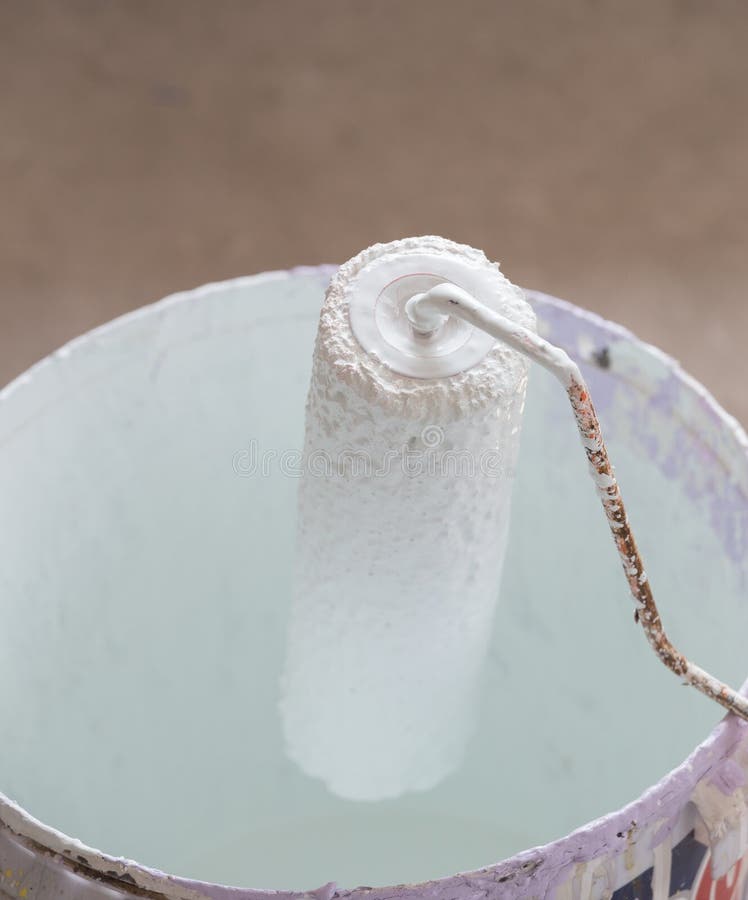 Set for Painting Bucket of Paint Roller Stock Image - Image of painter ...