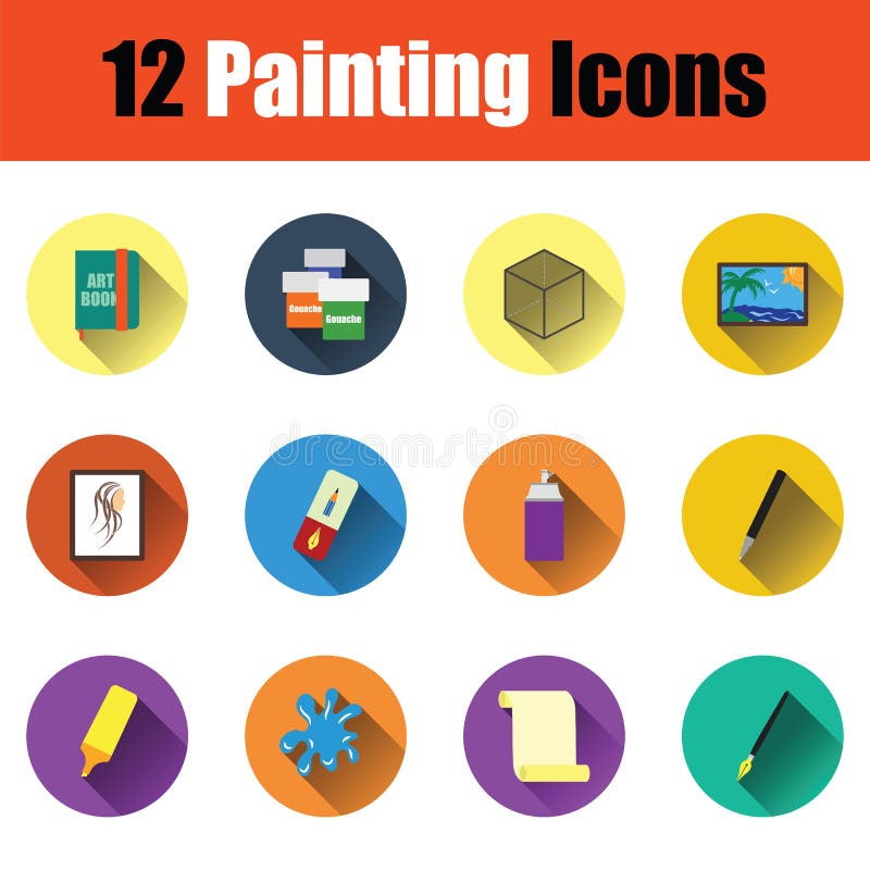 Infographic icons paint - kizarenta
