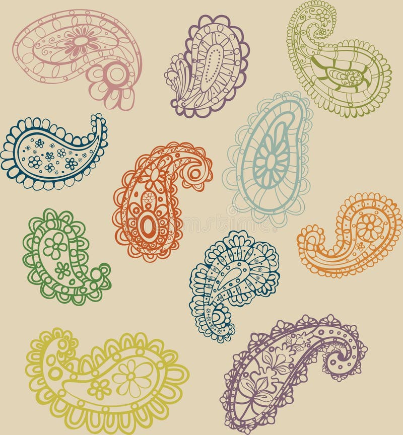 Paisley design stock vector. Illustration of beautiful - 18796102