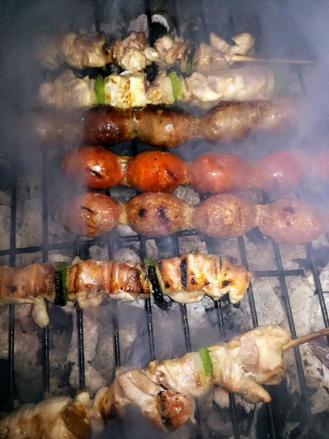 Barbecue stock photo. Image of trees, barbecue, sunset - 130187352