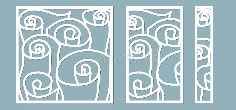 Set, Panel for Registration of the Decorative Surfaces. Abstract Lines ...