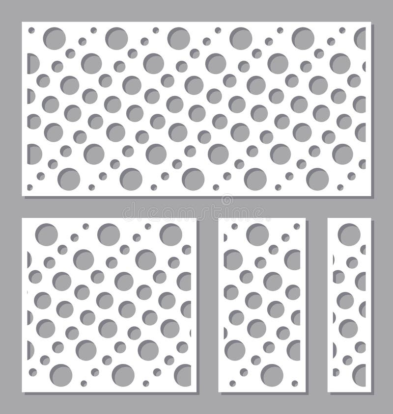 Set of Panels with a Circle Geometric Pattern. Stock Vector ...