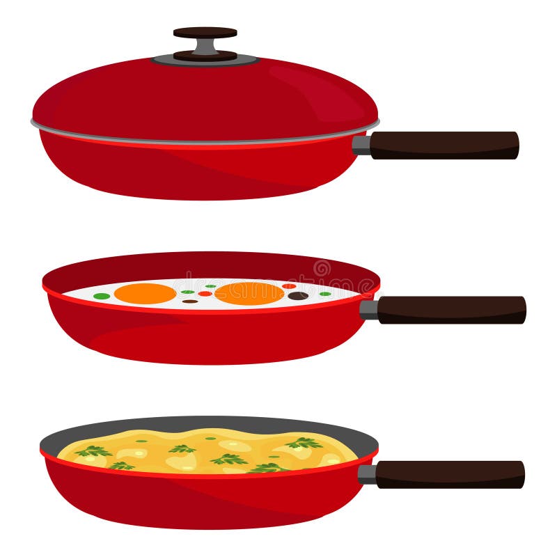 Black Fried Pans Stock Illustrations – 30 Black Fried Pans Stock ...