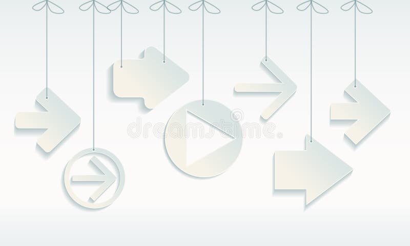 Set of paper arrow icons stock vector. Illustration of icon - 50502617