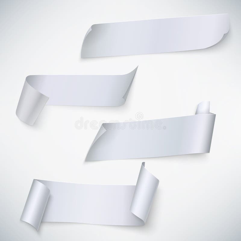 Set of paper banners stock vector. Illustration of edge - 61793770