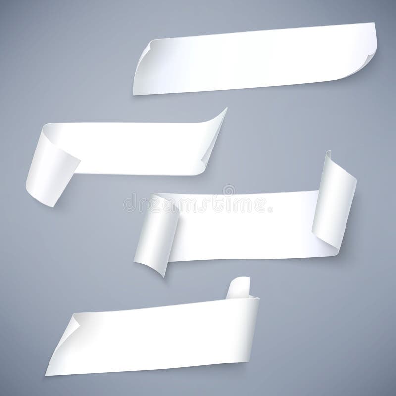 Set of paper banners stock vector. Illustration of letter - 69841896