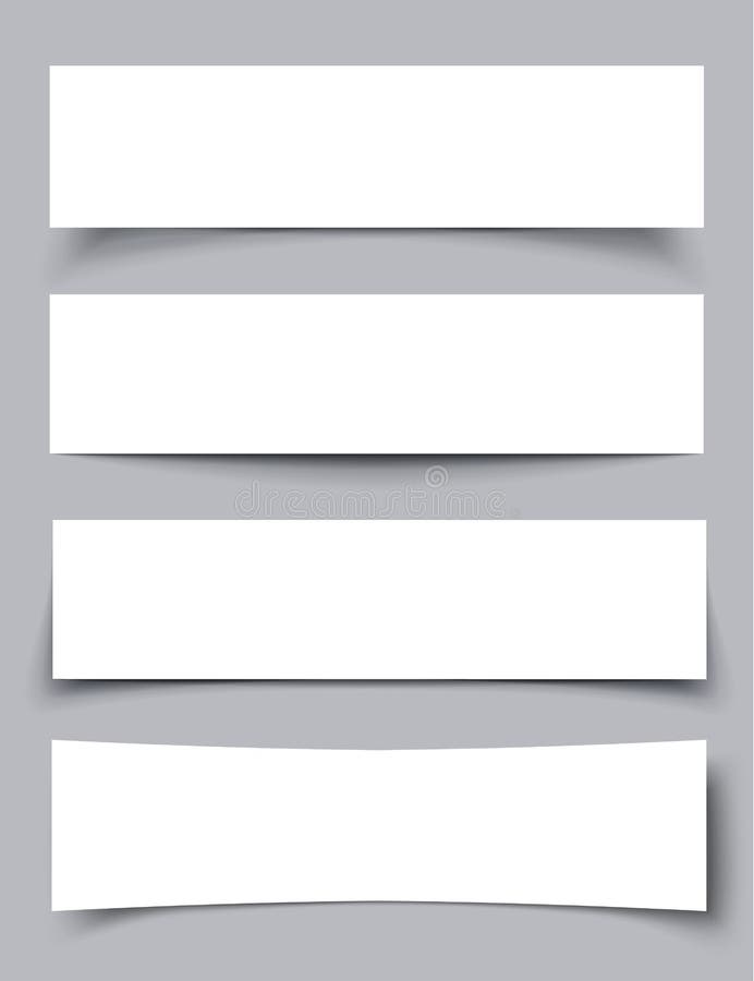 Vector 3d Blank White Paper Layered Square Shapes Set Stock Vector ...