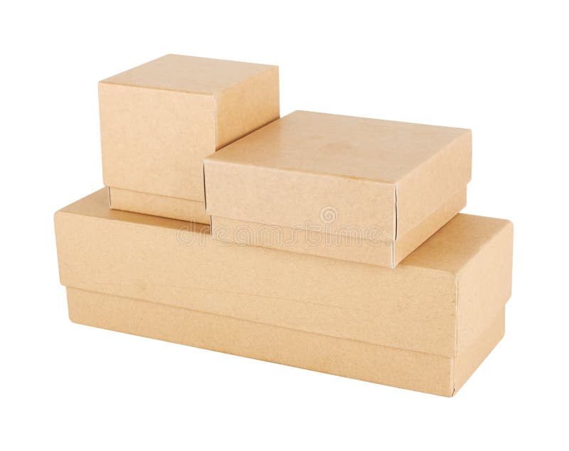 Set of Paper Box stock image. Image of present, post - 95642605