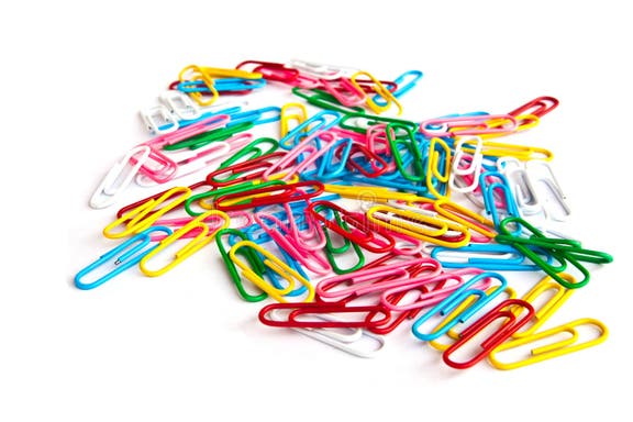 Set of paper clips stock photo. Image of color, business - 20021178