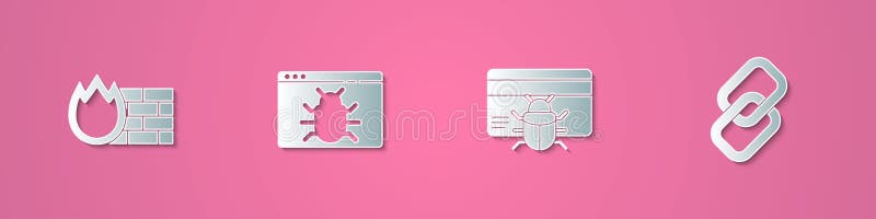 Set Paper Cut Firewall, Security Wall, System Bug, in Credit Card and ...